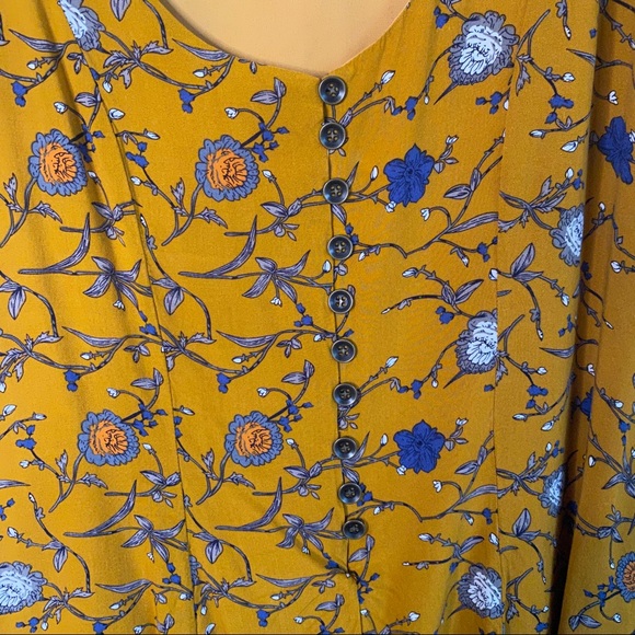 Roly Poly | Dresses | Roly Poly Floral Golden Mustard Dress Large ...
